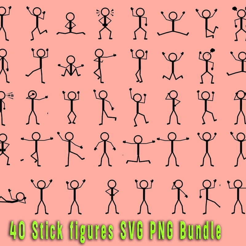 Stick Figures Svg - Etsy