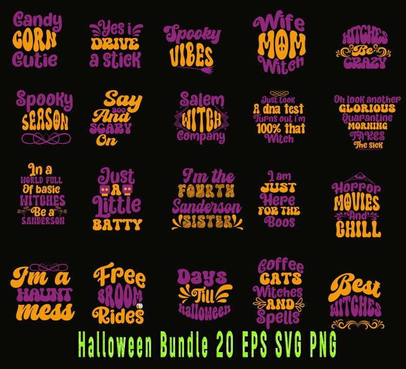 Halloween SVG Bundle: Witch, Ghost, Clipart (digital Download) - Etsy