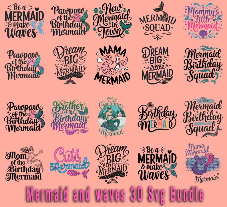 Mermaid Quote PNG: 'be a Mermaid and Make Waves' (digital Download) - Etsy