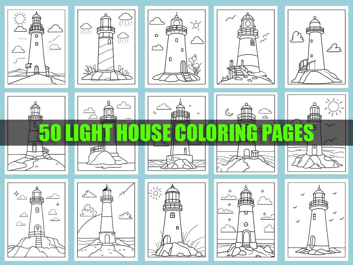 Lighthouse Coloring Pages, Lighthouse Drawings, Lighthouses Coloring ...