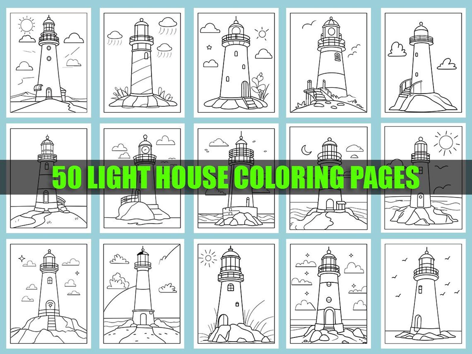 Lighthouse Coloring Pages, Lighthouse Drawings, Lighthouses Coloring ...