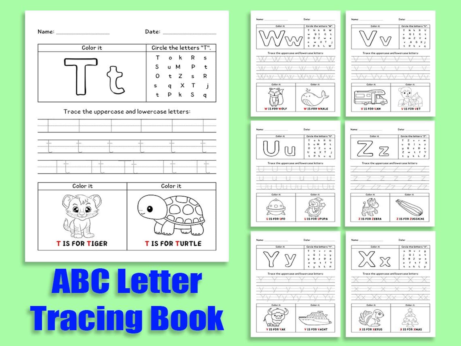 ABC Letter Tracing, Alphabet With Animals, Alphabet Tracing Worksheet ...