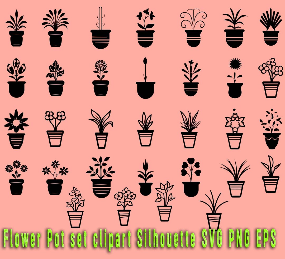 Flower Plant Svg Bundle, Potted Plant SVG Bundle, Houseplant Svg ...