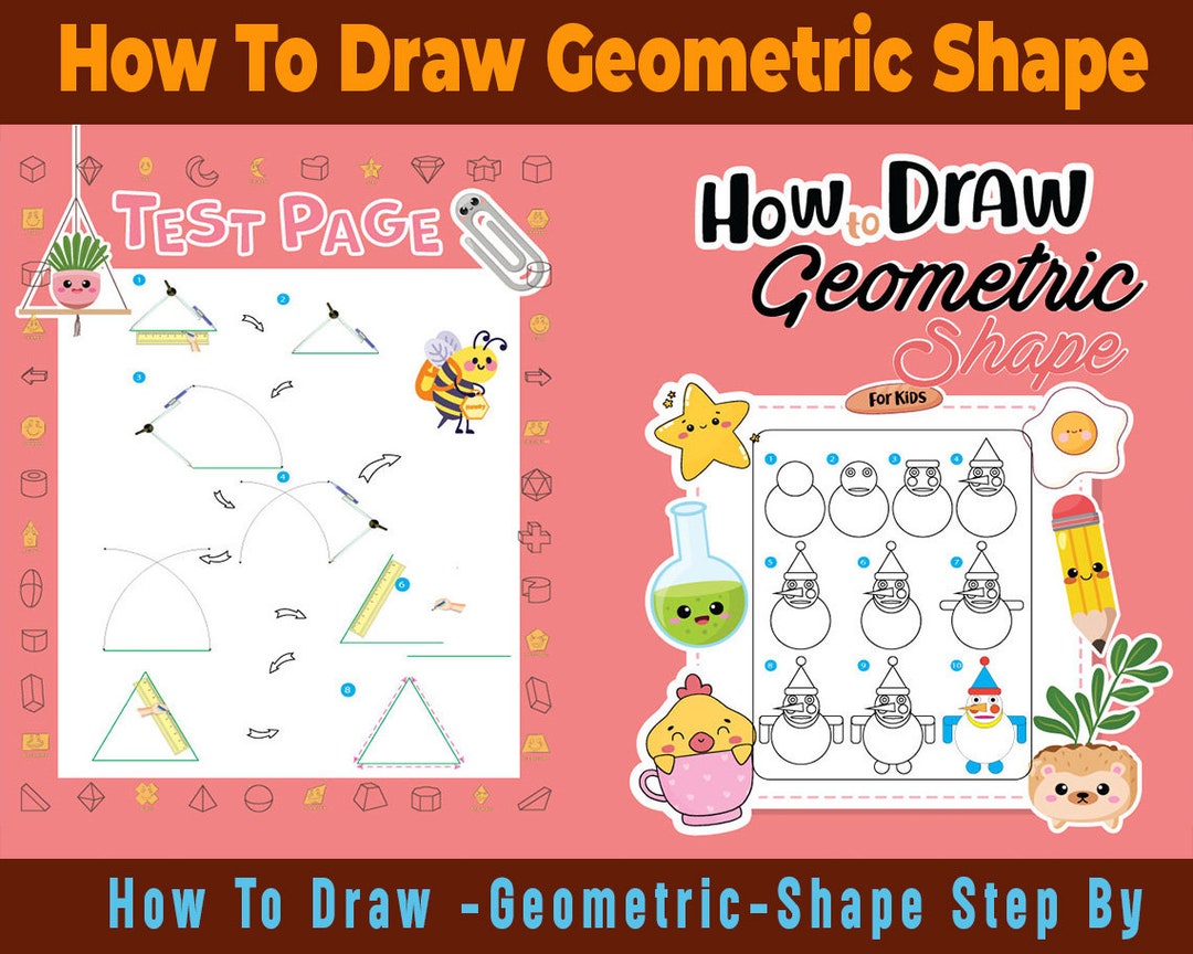 How to Draw Elements With Geometric Shapes, Learn Geometric Shapes, Shape Tracing, Geometric ...