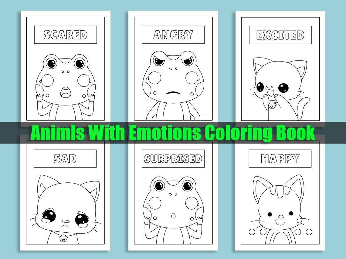 Printable Emotion Coloring Pages for Kids, Emotions Coloring Sheets ...