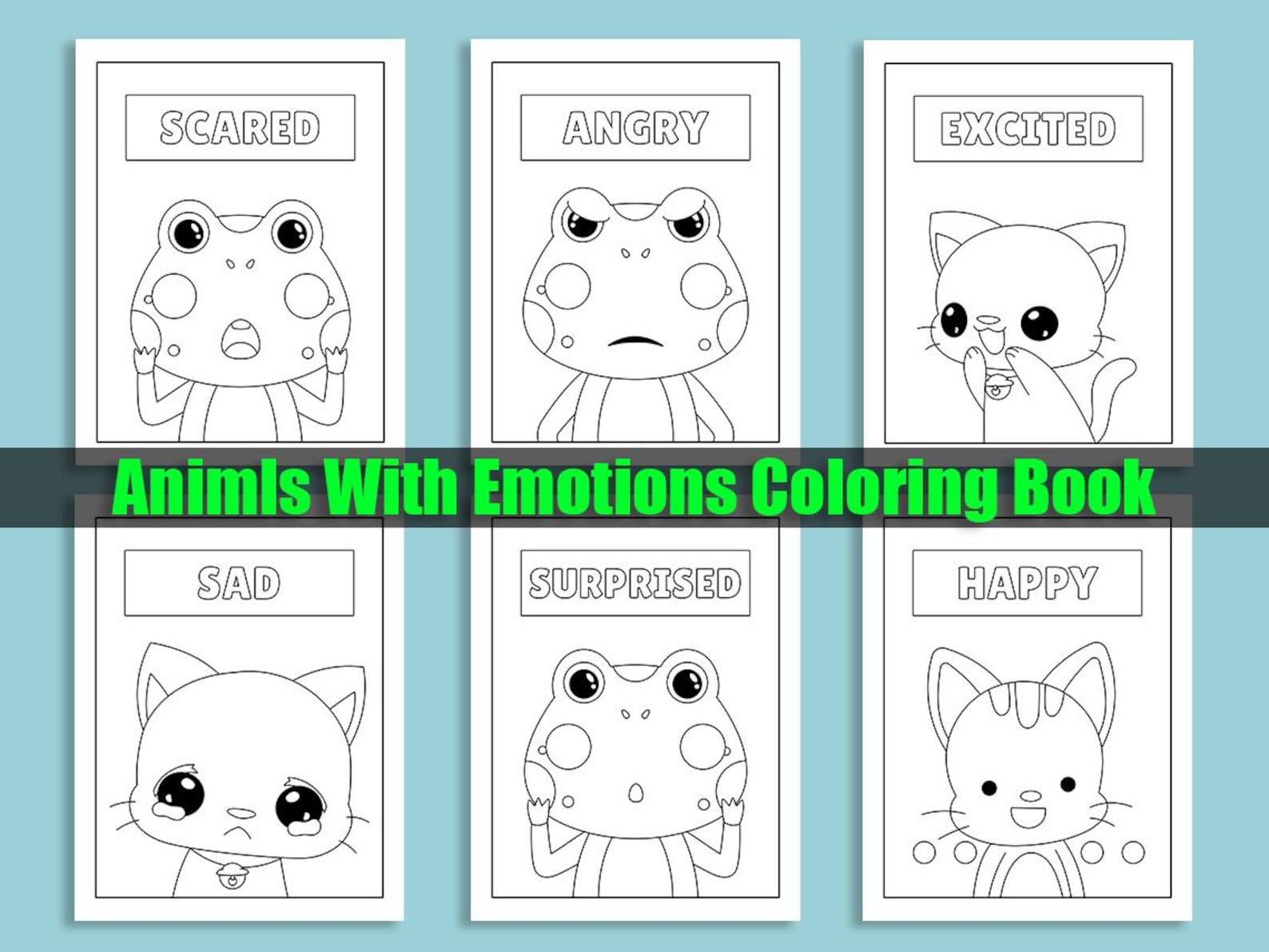 Printable Emotion Coloring Pages for Kids, Emotions Coloring Sheets ...