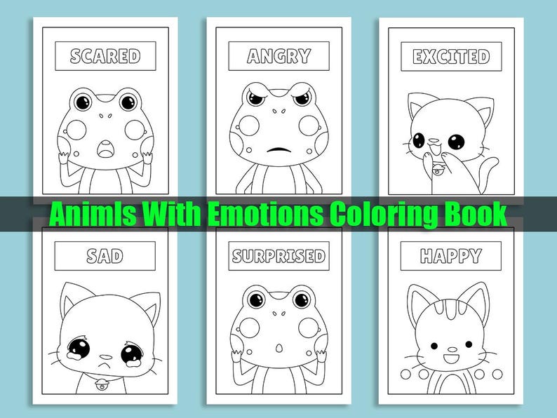 Printable Emotion Coloring Pages for Kids, Emotions Coloring Sheets ...