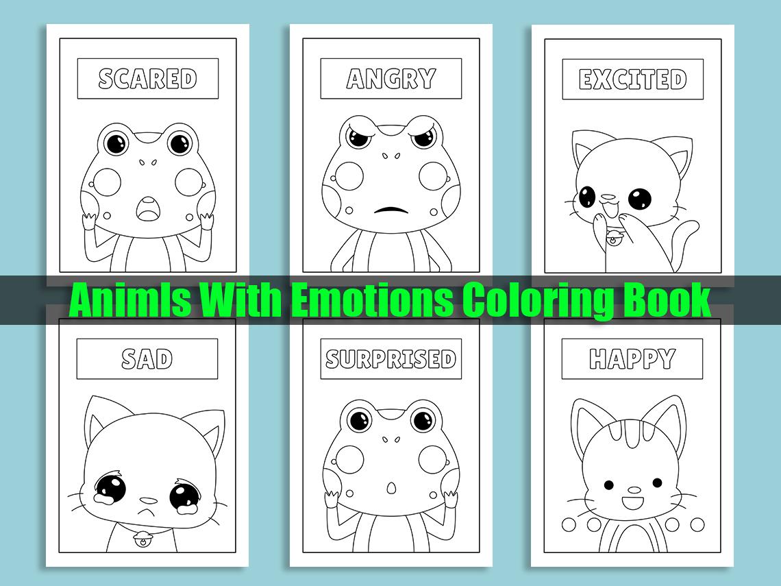 Printable Emotion Coloring Pages for Kids, Emotions Coloring Sheets ...