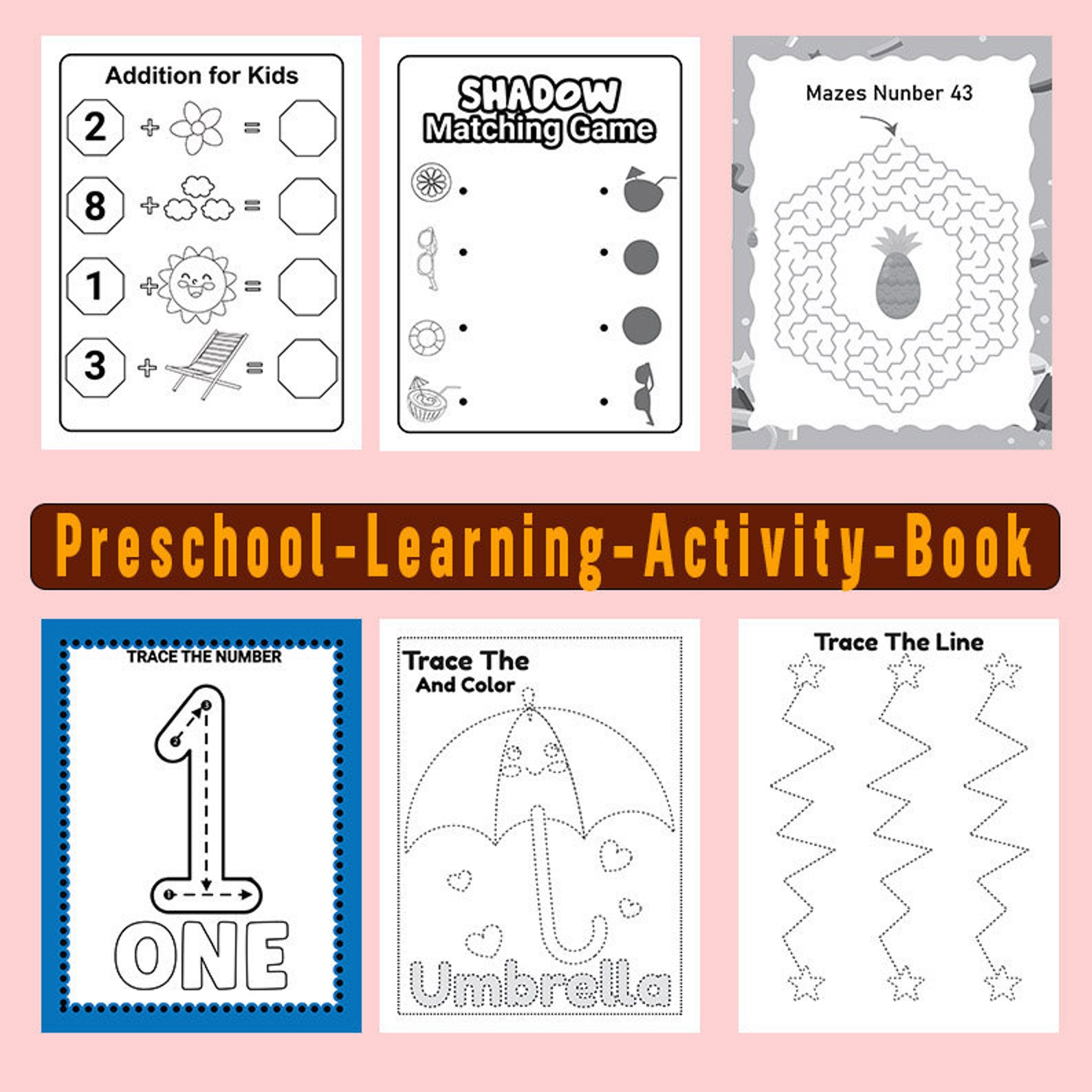 Preschool Learning Activity Book Kids Activity Book Preschool Workbook ...