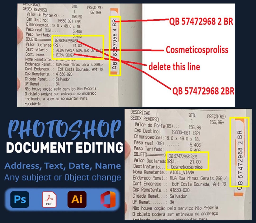 Urgent Photoshop Text Editing, Change Replace Text, Edit Logo Document Editing Services, Pdf ...