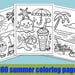 Summer Coloring Page, Pool Party Activity, Kids Coloring Pages, Beach ...
