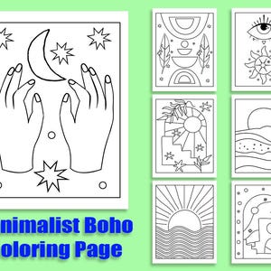 Minimalist Boho Coloring Pages: 50 Designs (digital Download) - Etsy
