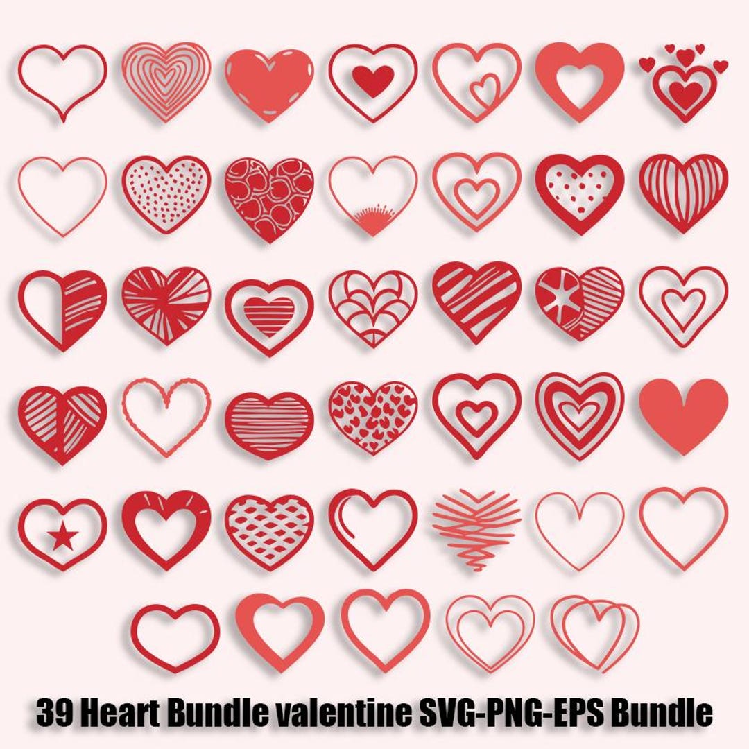 Heart Svg Bundle , HEART Doodle Svg, Heart Svg Cut Files for Cricut ...