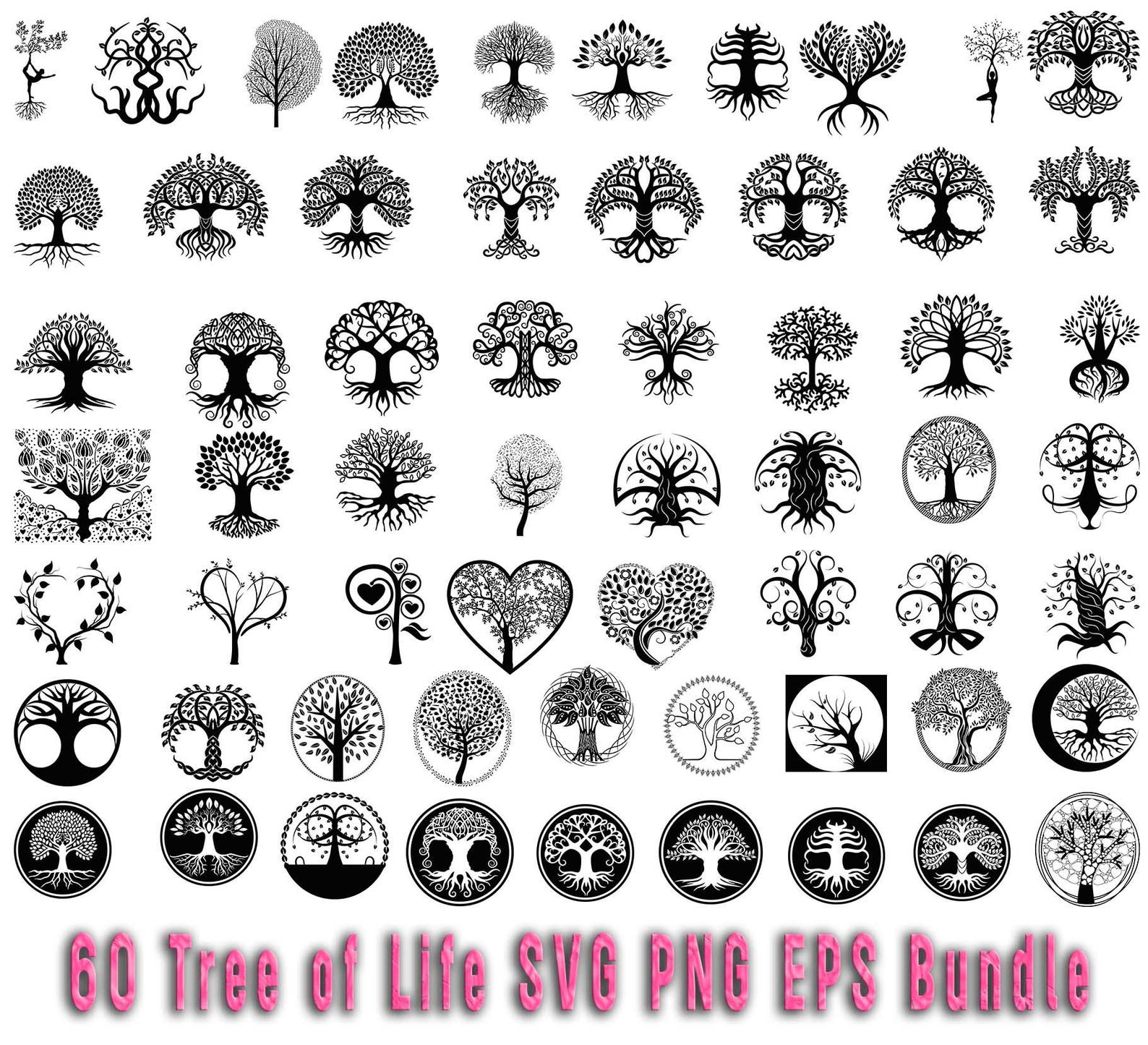 Tree of Life Svg Bundle, Tree of Life Clipart, Tree of Life Svg Cut ...