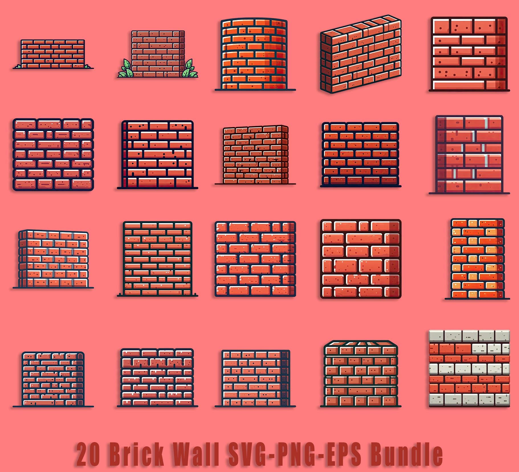 Brick Wall Svg Png Designs, Bricks Pattern Svg, Brick Wall Png, Brick ...