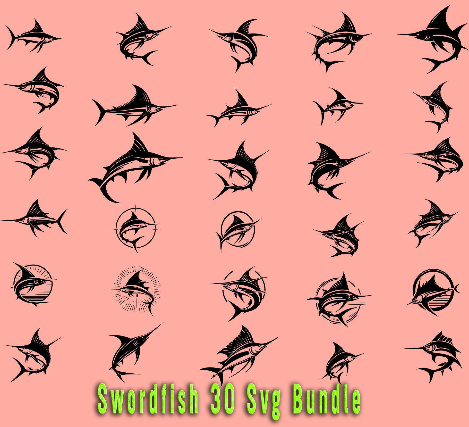 Swordfish SVG Bundle, Swordfish Dxf Swordfish Png, Swordfish Vector ...