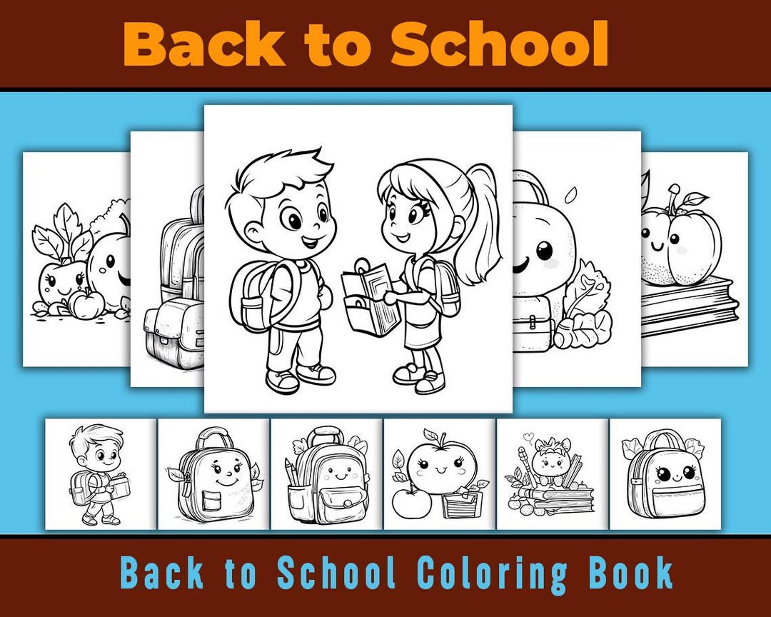 Cozy School: Super Cute Back to School Coloring Pages Coloring Book ...
