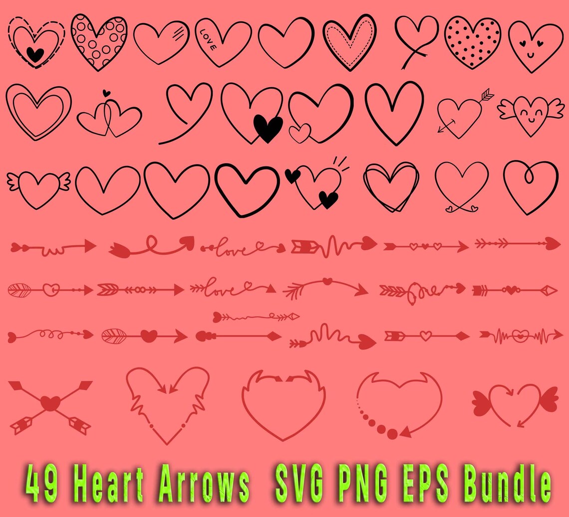 Arrow With Heart SVG, Heart Arrow SVG, Heart Arrow Clipart, Heart Arrow ...
