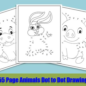 Animals Coloring Page, Animal Dot to Dot Drawing, Dot to Dot Drawing ...