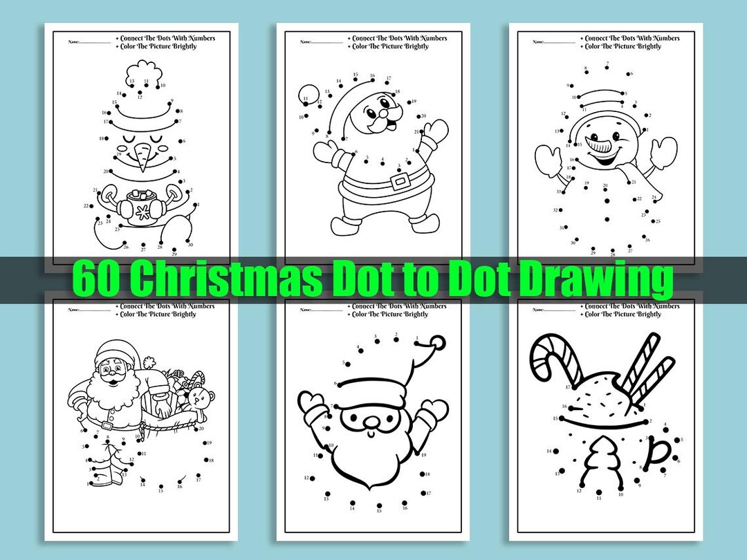 Christmas Dot to Dot Drawing, Christmas Coloring Pages, Dot to Dot ...