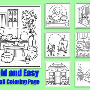 Hygge Place Coloring, Cozy Moments Coloring Pages, Bold and Easy ...