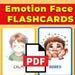 Face Emotion Cards • Montessori Cards Flash Cards Nomenclature ...
