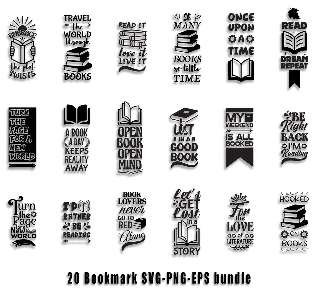 Bookmark SVG Bundle, Funny Bookmark Svg, Bookmark Quotes Svg, Reading ...