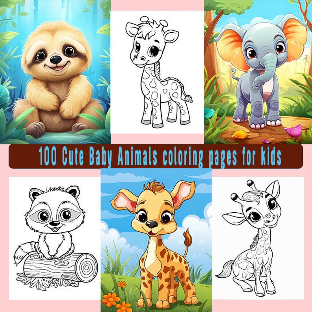 100 Wild Animal Coloring Pages: Printable Zoo Animals (PDF) - Etsy
