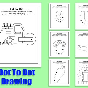 Dot to Dot Drawing, How to Draw, Preschool Worksheet, Dot to Dot ...