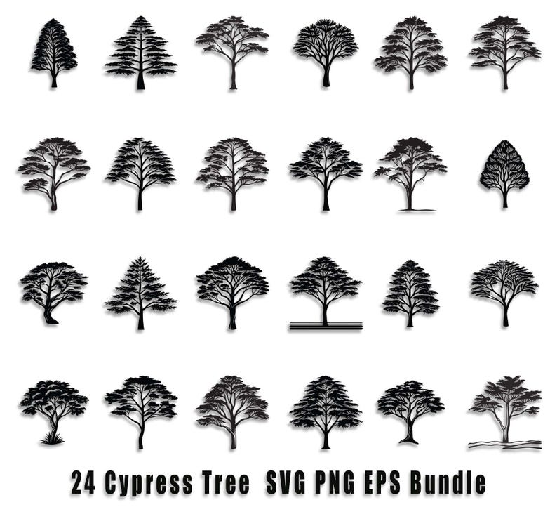 Bald Cypress Tree SVG Bundle: Laser Cut Files (digital Download) - Etsy