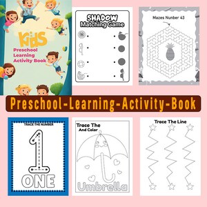 Preschool Learning Activity Book: Kids Workbook (PDF) - Etsy