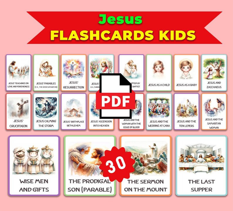 Jesus Event Cards • Montessori Cards Flash Cards Nomenclature ...