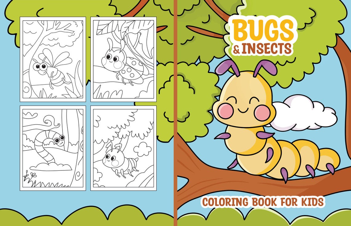 Insect & Bugs Coloring Pages, Insect and Bugs Coloring Sheets, Kids ...