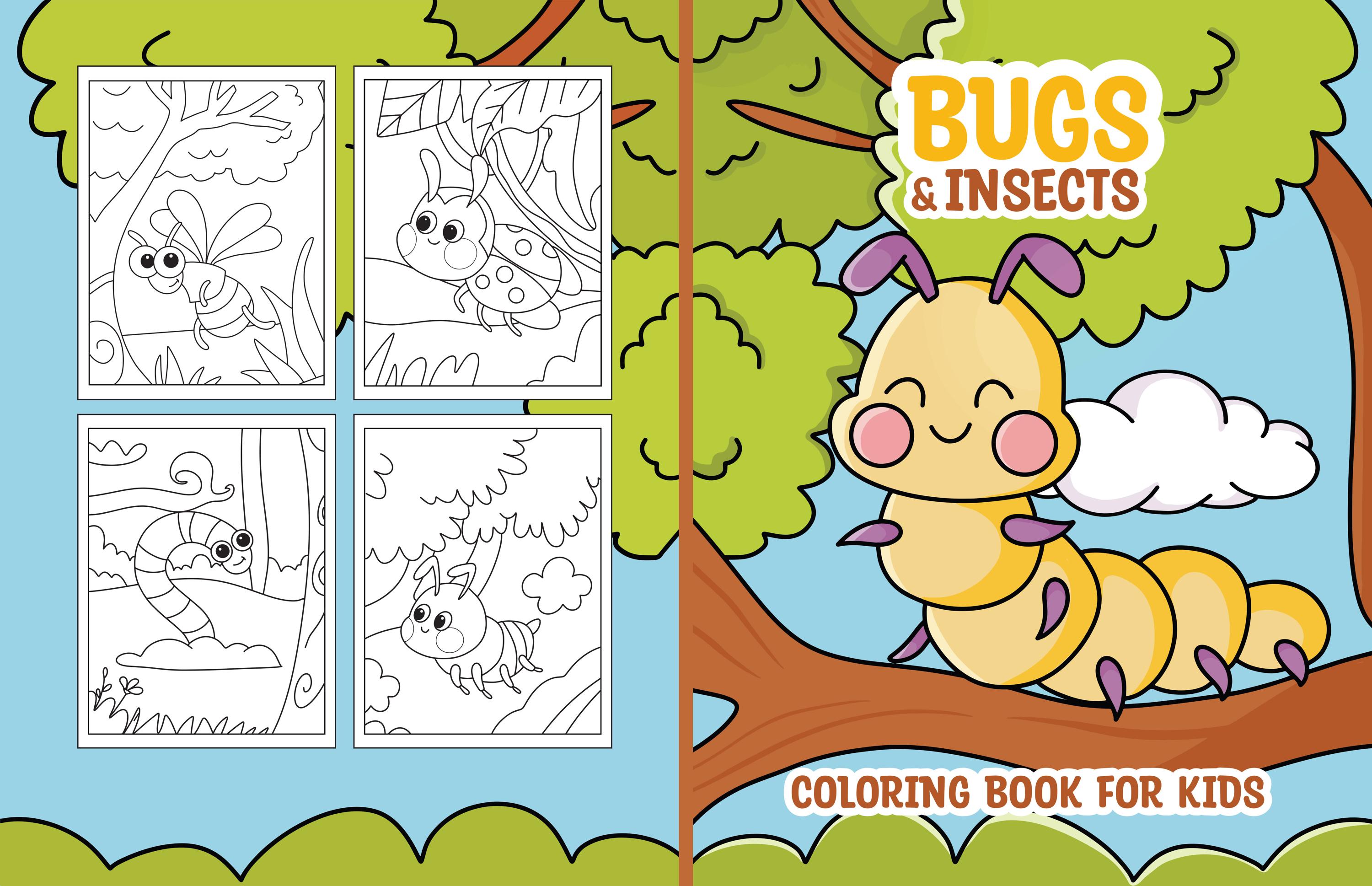 Insect & Bugs Coloring Pages, Insect and Bugs Coloring Sheets, Kids ...