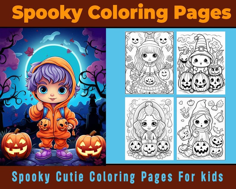 Spooky Cutie Coloring Pages Kawaii Creepy Coloring Book, Horror ...