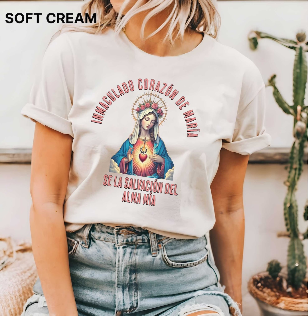 Immaculate Heart of Mary Shirt – Virgin Mary Graphic, Catholic Apparel ...
