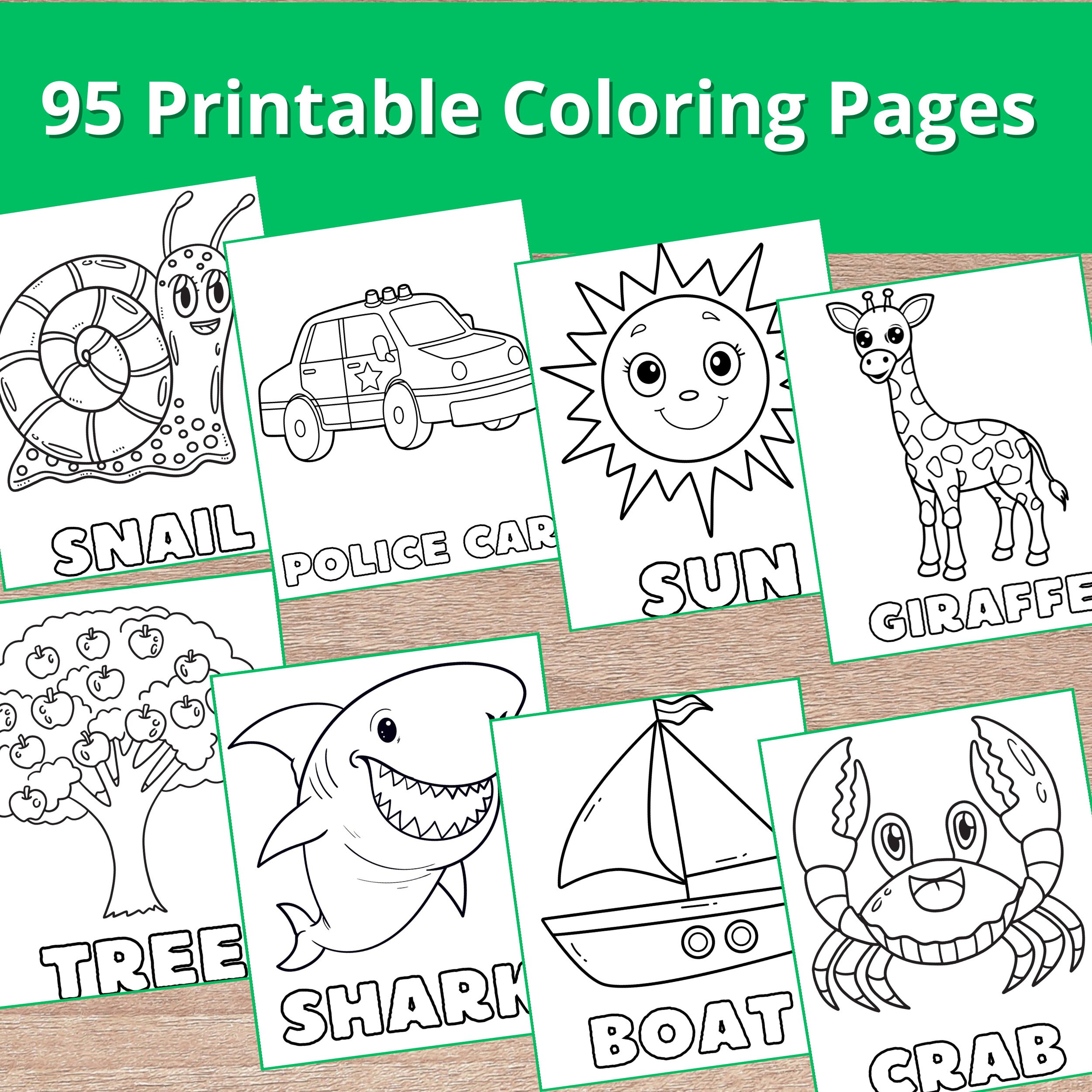 Coloring Pages for Kids Toddlers Preschoolers Mini Coloring Book ...