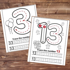 0- 20 Number Tracing Worksheets | Preschool Kindergarten Homeschool ...