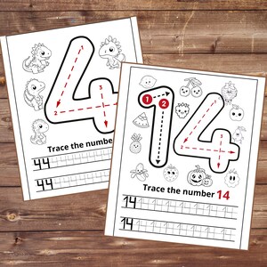 0- 20 Number Tracing Worksheets | Preschool Kindergarten Homeschool ...