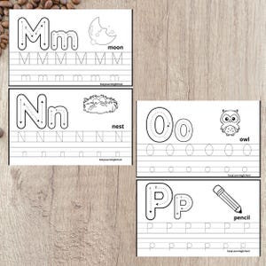 Kindergarten Prek Letters Worksheets |26 ABC Phonics Tracing Cards ...