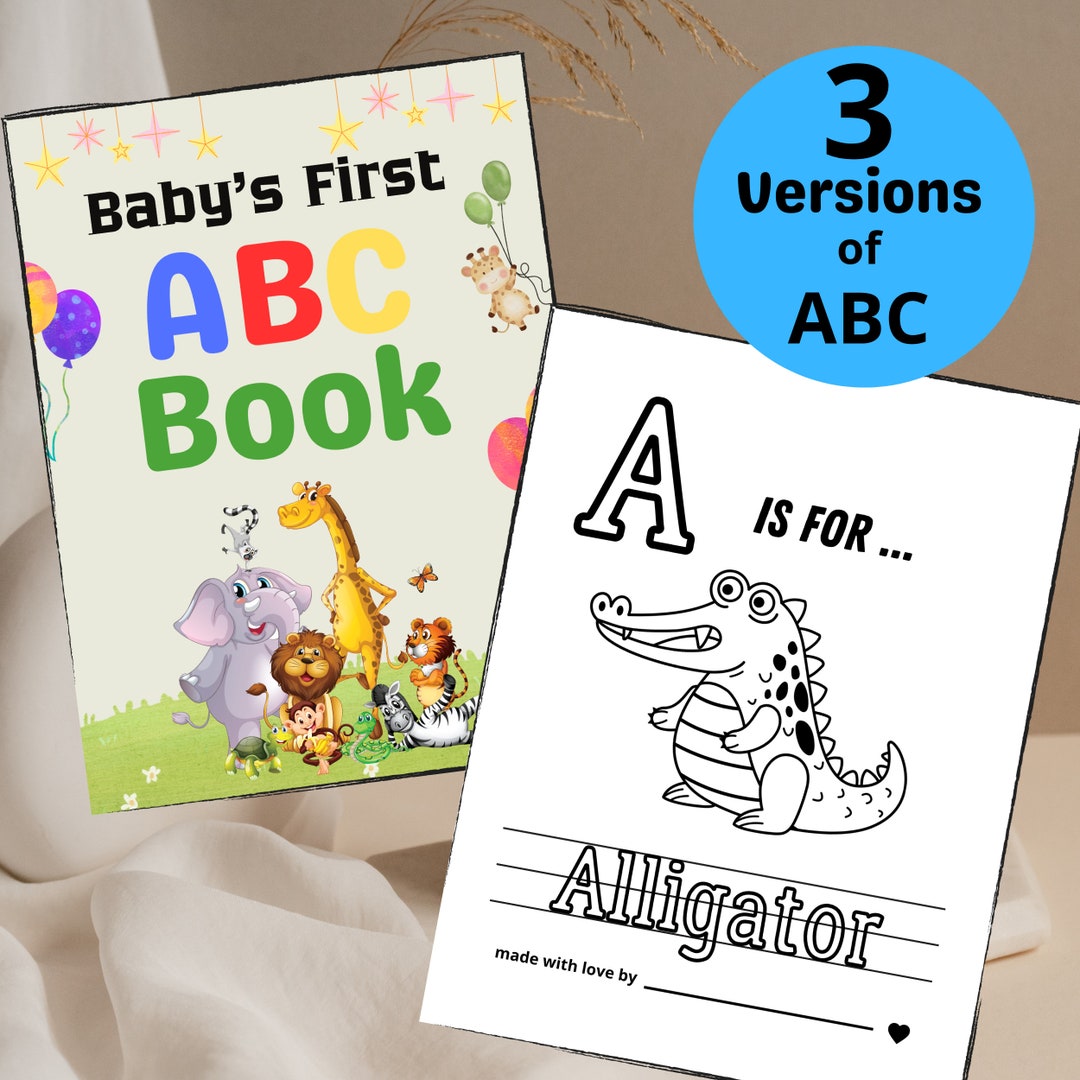 Baby Shower Abc Book Baby Alphabet Book Babys First Abc Book Baby ...