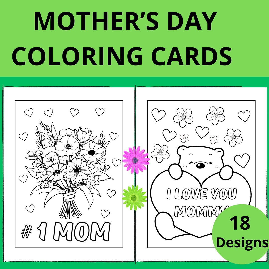 Printable Coloring Mother's Day Card Templates Mothers Day Cards to ...