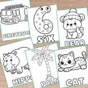Coloring Pages for Kids Toddlers Preschoolers Mini Coloring Book ...