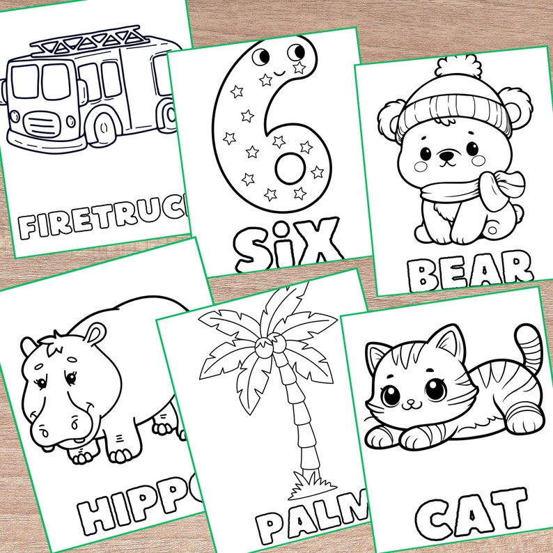 Coloring Pages for Kids Toddlers Preschoolers Mini Coloring Book ...
