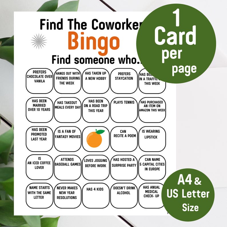 Coworker Bingo | Team Building Games | Team Building |employee ...