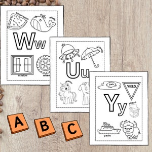 Printable Animal Alphabet Coloring Baby Alphabet Book Baby Shower Abc ...