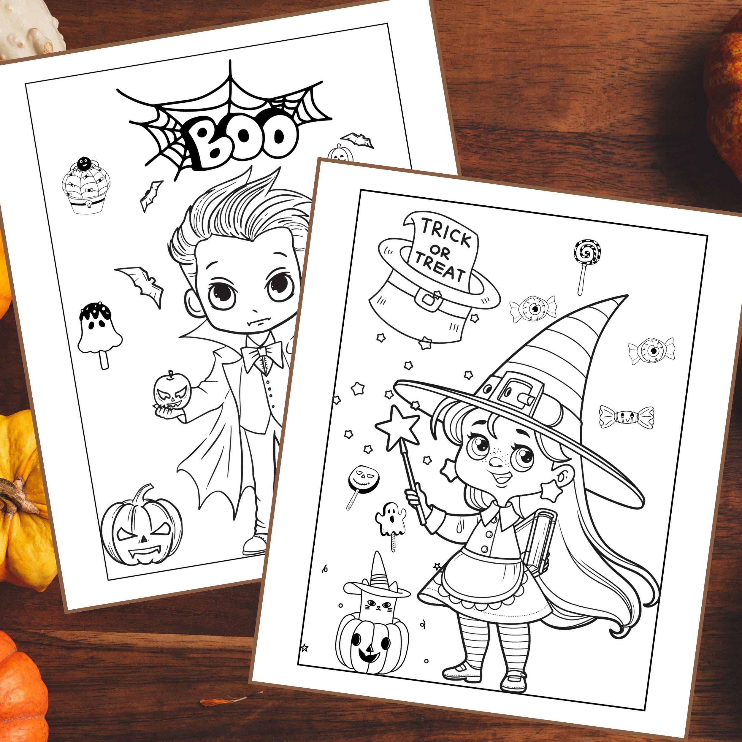 Halloween Coloring Pages | Halloween Party Favors | Kids Halloween ...