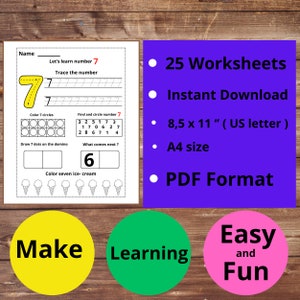 Preschool Printables| Kindergarten Learning Bundle |1 - 10 Number ...