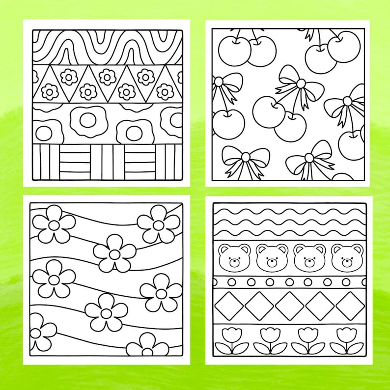 Pattern Coloring Pages |pattern Coloring Book |bold Easy Coloring ...