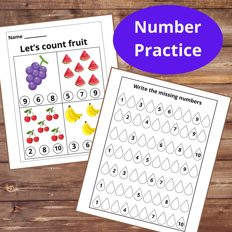Preschool Printables| Kindergarten Learning Bundle |1 - 10 Number ...